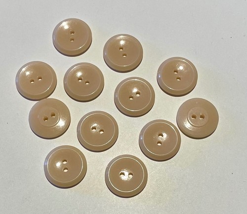12 Vintage Pale Pink Buttons Round 2 Hole 18mm A59-17 AUSSIE SELLER ...