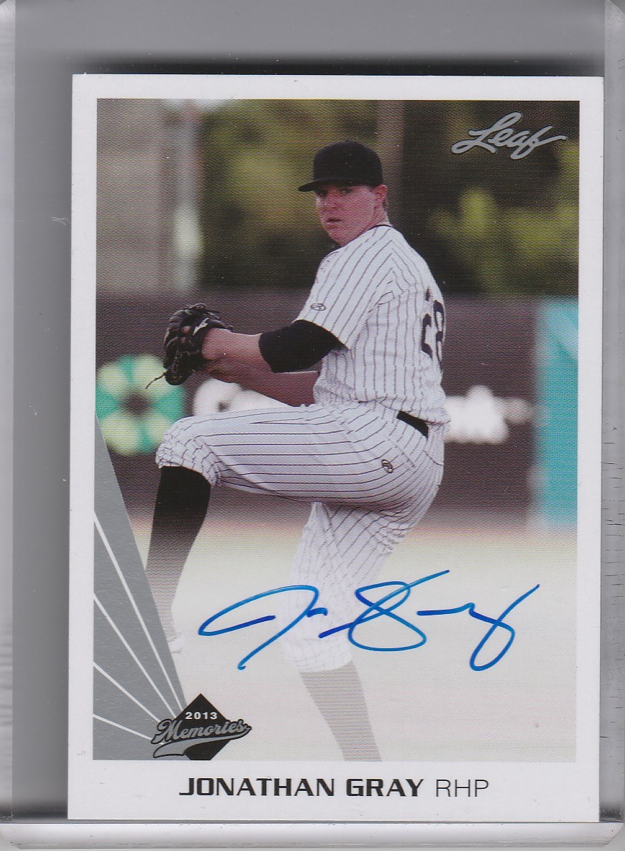 2013 LEAF #A-JG1 JONATHAN GRAY AUTOGRAPH ROOKIE RC NEW YORK YANKEES ...
