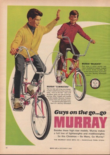 1968 MURRAY OHIO SPORT BICYCLE BIKE WILDCAT ELIMINATOR DRAG RACER AD ...