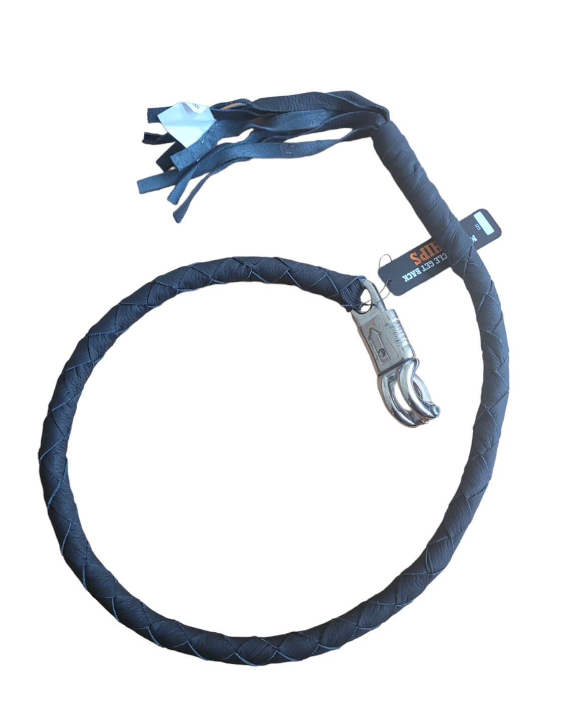 Genuine Leather Motorcycle 42" Get Back Whip for Handlebar Fringed ...