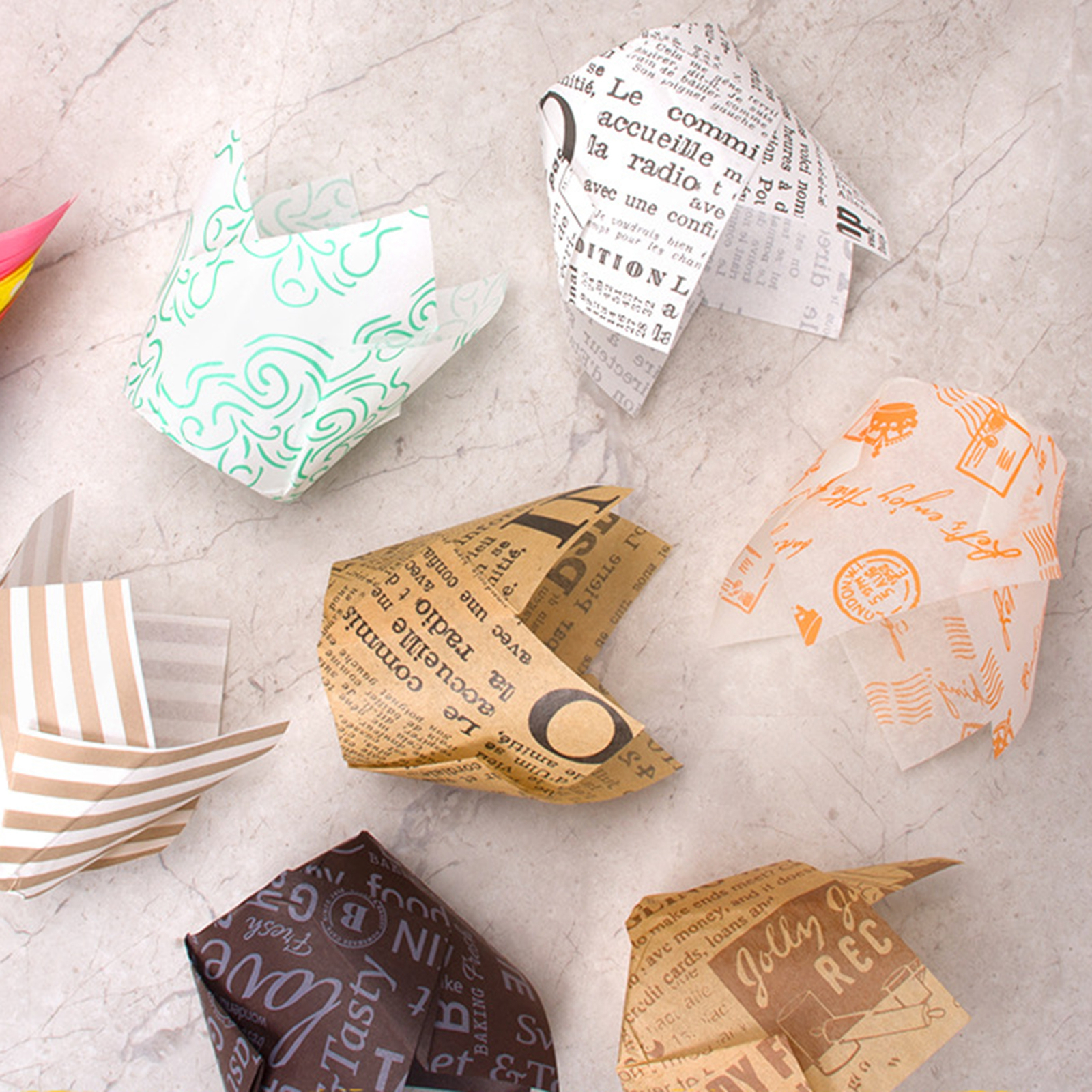 100pc Patty Pans Muffin Cases Cake Boards Cupcake Liner Boxes Baking ...