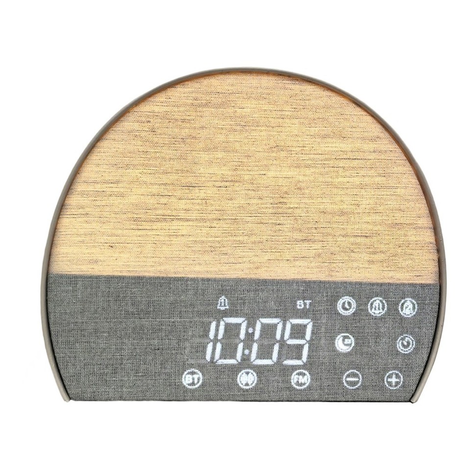 Night Light Clock with Fabric Case White Noise Speaker and Dual Alarm ...