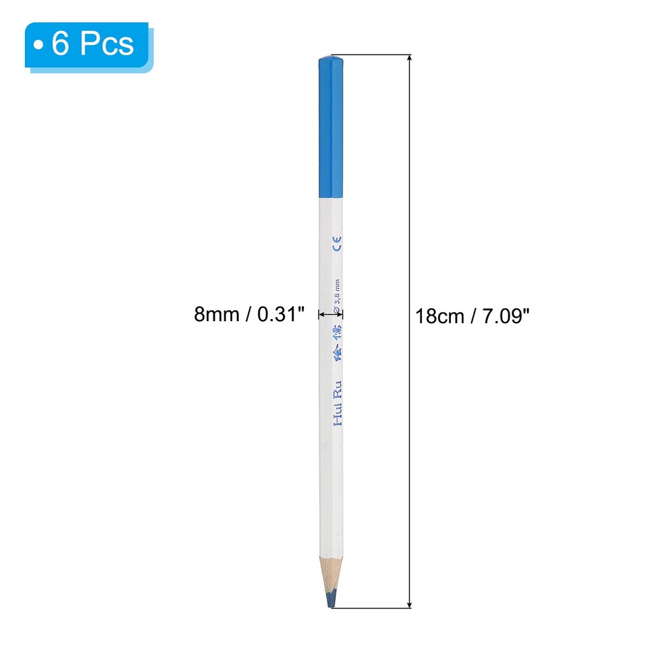 Dark Blue Colored Pencils Set,6 Pcs Oil Color Pencils Drawing Painting ...