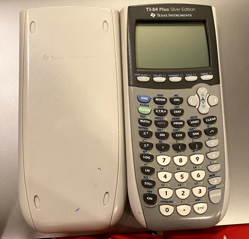 Texas Instruments TI-84 plus Silver Ed, Graphing Calculator, Cover ...
