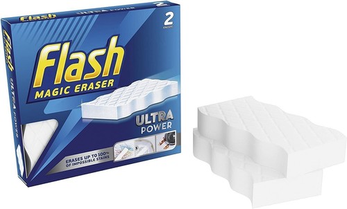FLASH MAGIC ERASER ULTRA POWER RE-USABLE SPONGE REMOVER STAIN SCUFFS ...