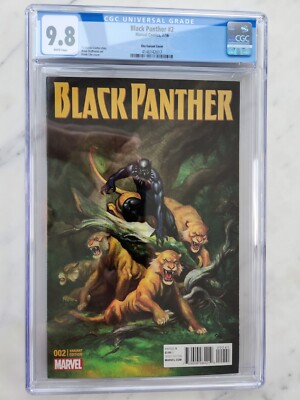 BLACK PANTHER #2 (2016) CGC 9.8 1:25 FRANK CHO VARIANT MARVEL RARE! NM+ ...