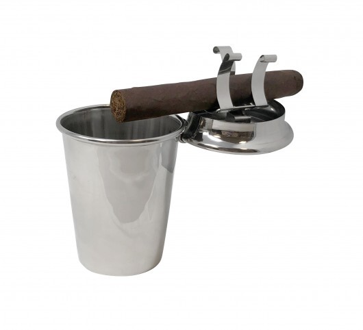 Cigar Stainless Steel Portable Car Auto Golf Boat Ashtray w Clip and ...