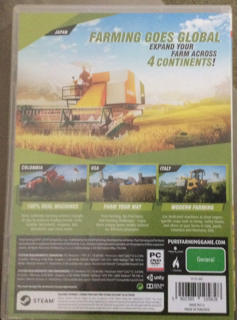 Pure FARMING SIMULATOR 2018 - PC DVD ROM Game Free postage | eBay Australia