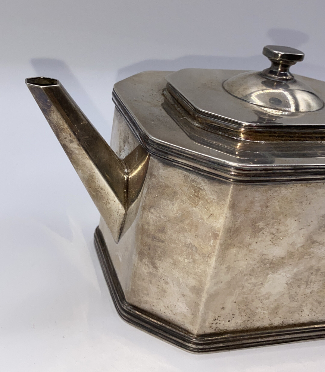 VINTAGE ART DECO SHEFFIELD TEA SET BY LAWRENCE B SMITH 1940S IN SILVER ...