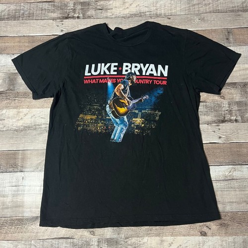 Luke Bryan Shirt Adult XL Black What Makes You Country Music Tour Merch ...
