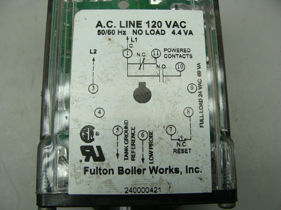 FULTON BOILER WORKS BURNER RELAY 240000421 A.C. LINE 120VAC | eBay