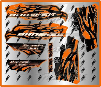2008 Yamaha banshee full graphics decal kit THICK AND HIGH GLOSS | eBay