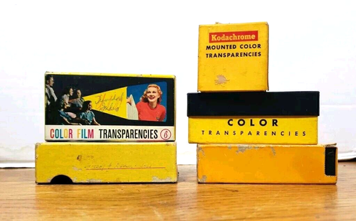 Vintage 1960's Cardboard 2x2 Slide Boxes Lot Of 5 Kodachrome ll Color ...