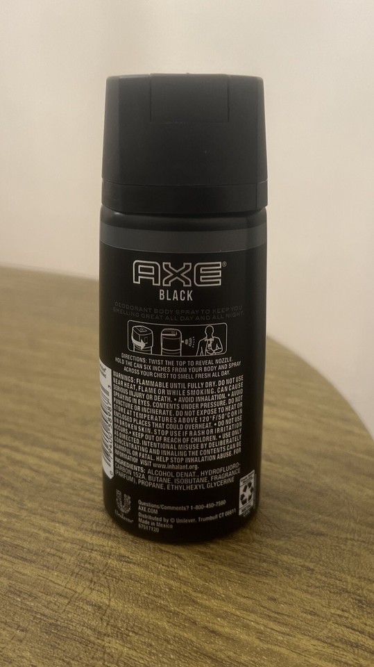Axe for Men Black All Day Fresh Deodorant Body Spray 4oz Frozen Pear ...