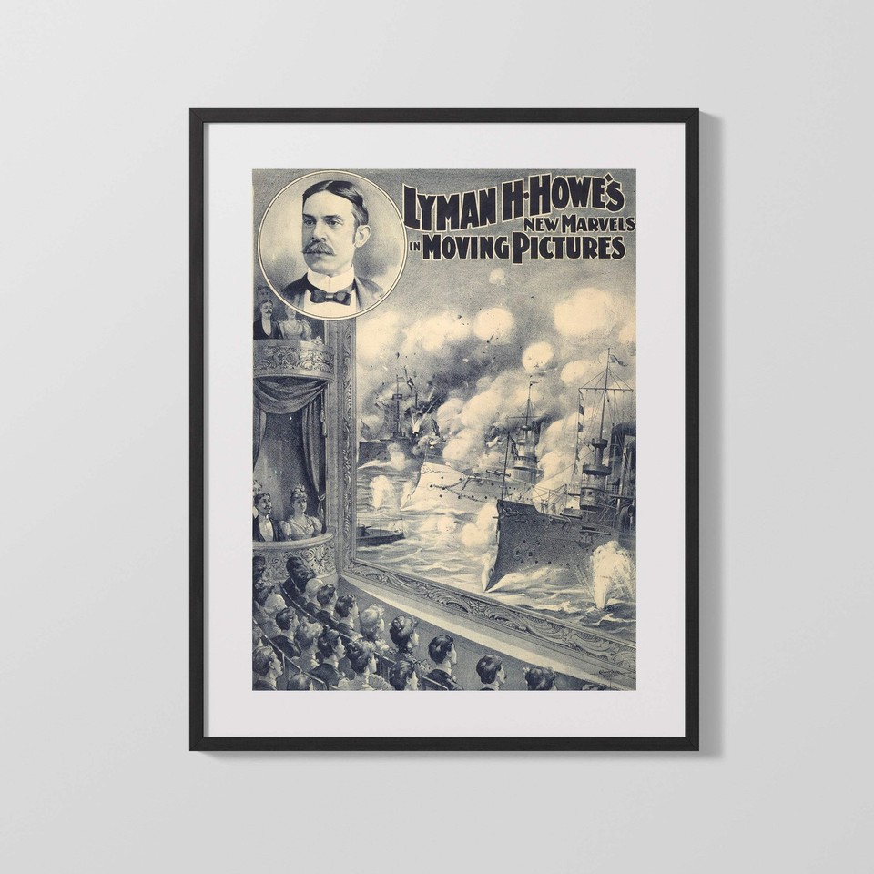 Vintage Theater Poster - New Marvels in Moving Pictures - Lyman H. Howe ...