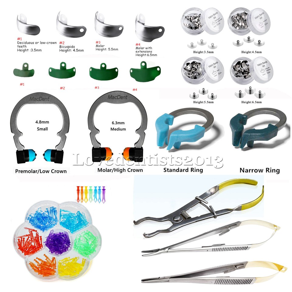 Dental Matrix Bands Ring Sectional Matrice Clamp Fit Garrison Palodent ...