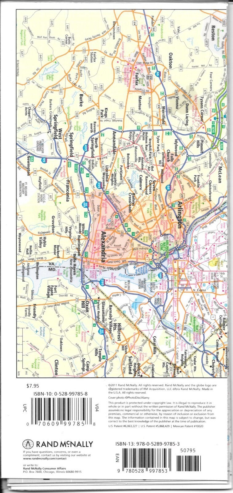 Virginia, Easy-to-Fold, Laminated State Map, by Rand McNally - 2021 ...