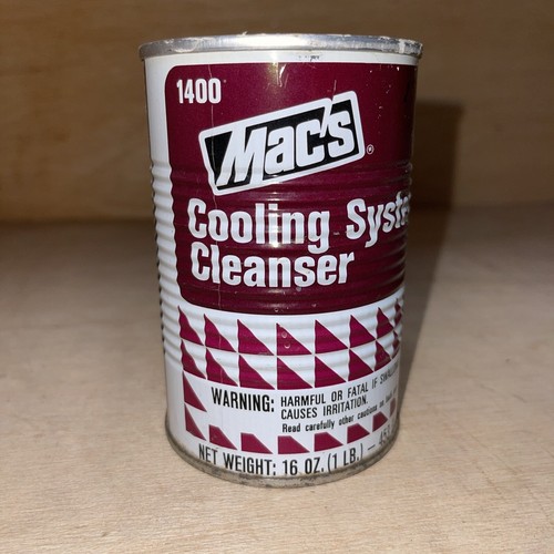 Vintage Mac's Cooling System Cleanser Can Gas & Oil Garage Advertising ...