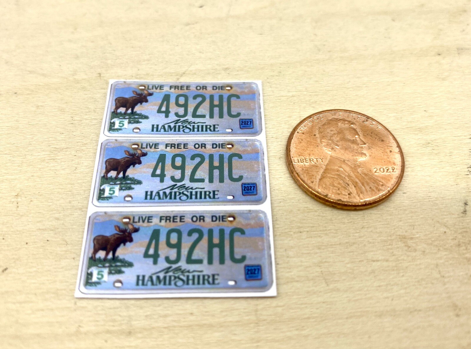 1/10 scale New Hampshire Moose license plate decals for your r/c car or ...
