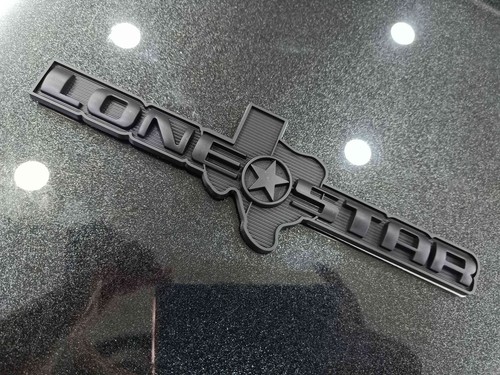 2X Matte Black Lone Star Emblem Flag Badge Texas Edition Decal Fit For ...