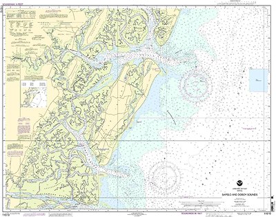 NOAA Paper Chart Georgia Coast Sapelo Island Sapelo River & Doboy Sound ...