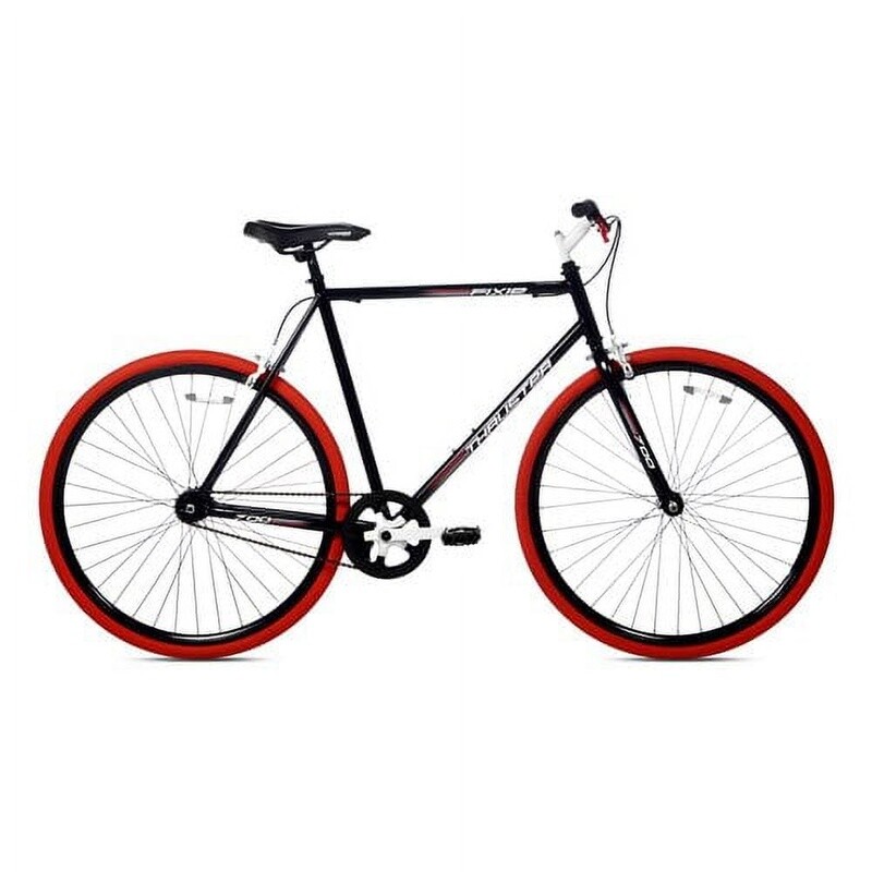 700C Fixie Bike Men's Single Speed Steel Frame Adult Bicycle W/ Brakes ...