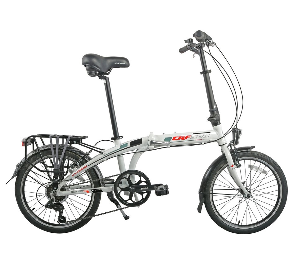 Argos Cross CRF500 Unisex Folding Bike 20 Inch Wheel Size White | eBay UK