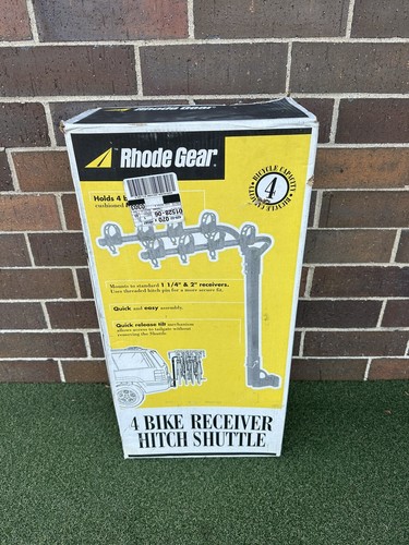 RHODE GEAR Black Steel Hitch Mount Bike Rack 4 Bicycle Receiver Shuttle ...