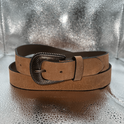 Western Leather Belt Women’s 2XL Brown Gold Tone Hardware Cowgirl Rodeo ...