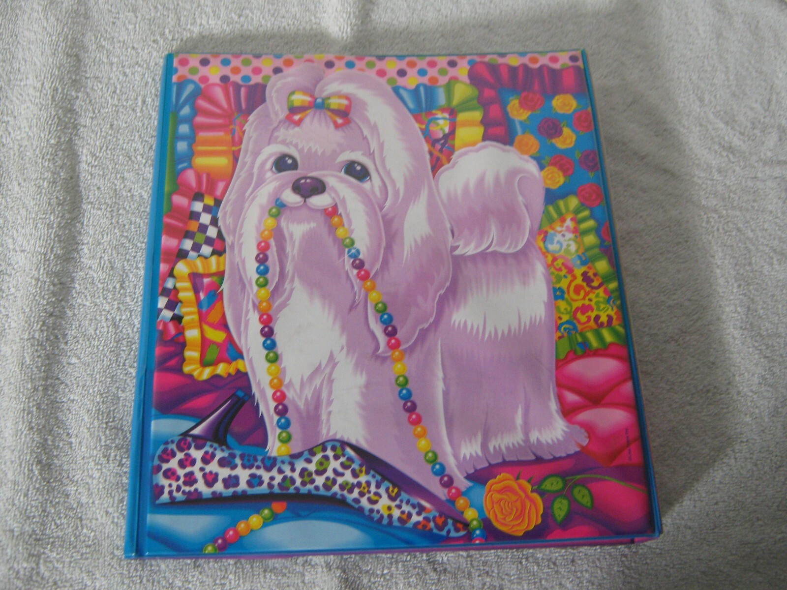Vintage Lisa Frank Maltese 3 Ring Binder Trapper Keeper & Maltese ...