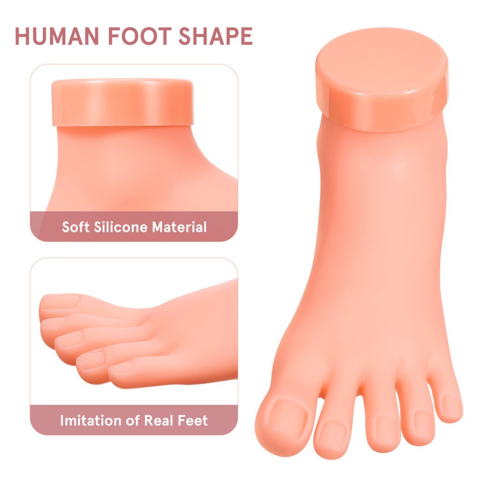 Manicure Practice Foot Mold Toes and Hand Mannequin Silicone Nails | eBay