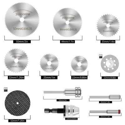 60Pcs Cutting Wheel Set Multi-Purpose Rotary Tool Mini Cut Off Wheels ...