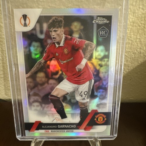 2022-23 Topps Chrome UEFA CC Alejandro Garnacho Rookie Card RC ...