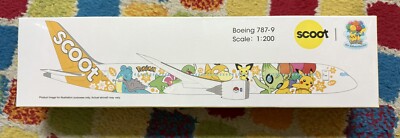 Pokemon Scoot Collaboration Pikachu Jet Model Plane 1:200 Scale 10th ...