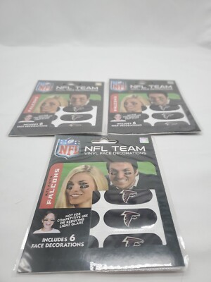 NFL set/6 Eye Black Strip Stickers Atlanta Falcons (Face/Body ...