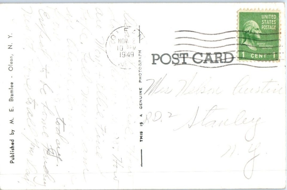 1949 South Banks of Allehany River Olean NY Real Photo Postcard | eBay