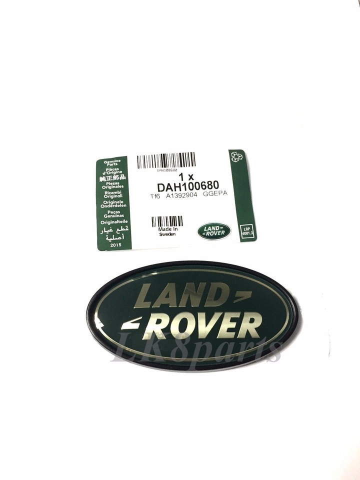 Land Rover Defender Front Grille Badge Gold / Green Genuine DAH100680 ...