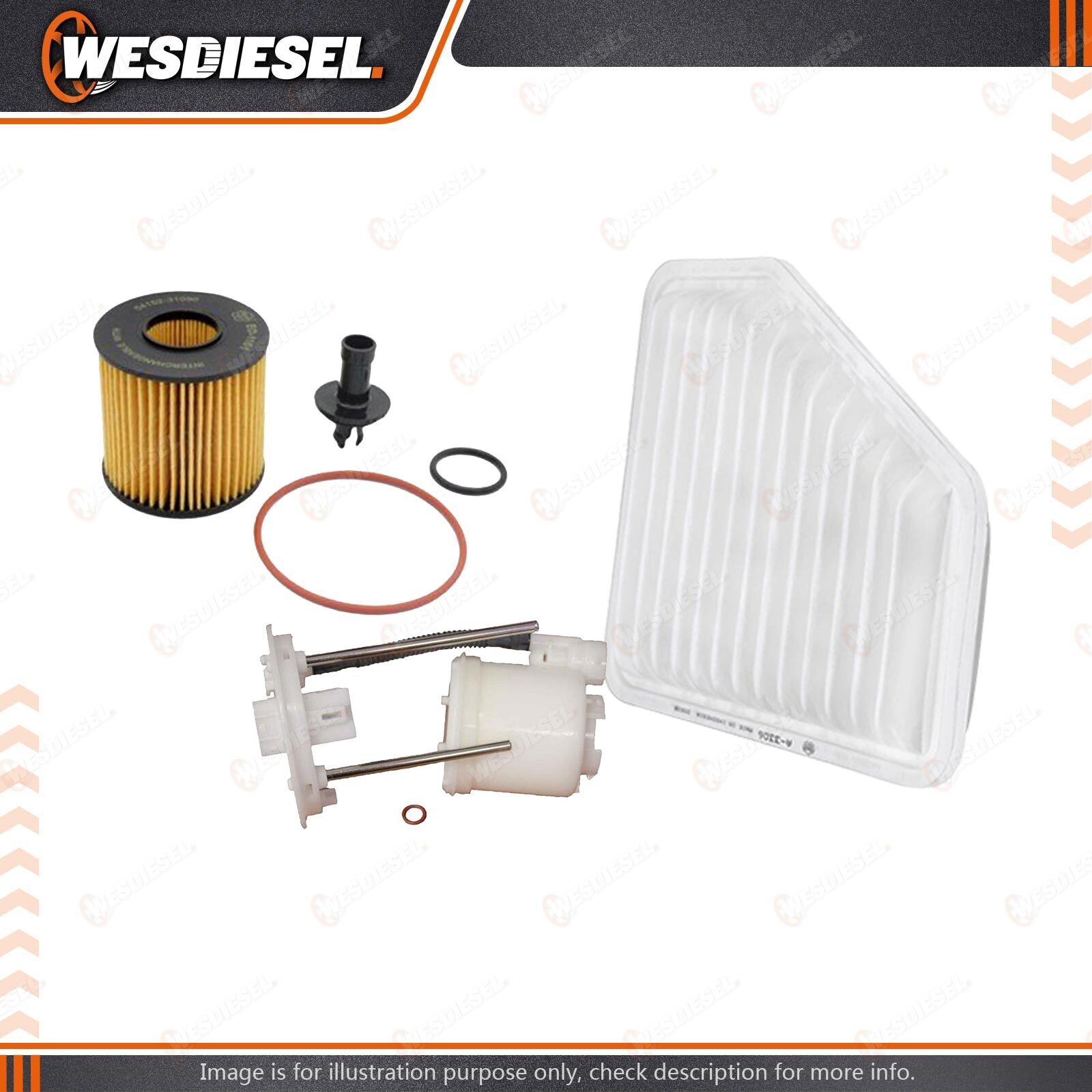 Sakura Filter Service Kit Oil Air Fuel for Toyota Aurion GSV40R 3.5L V6 ...