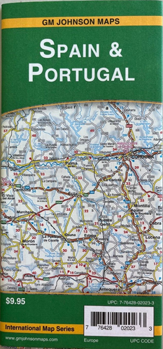 New SPAIN PORTUGAL ROAD MAP International Highway EUROPE AAA/GM Johnson ...
