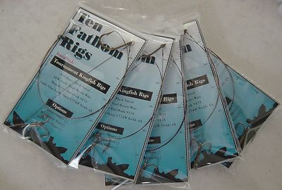 5 Kingfish Rigs * Live Bait * King Mackerel Leaders * All VMC Black ...