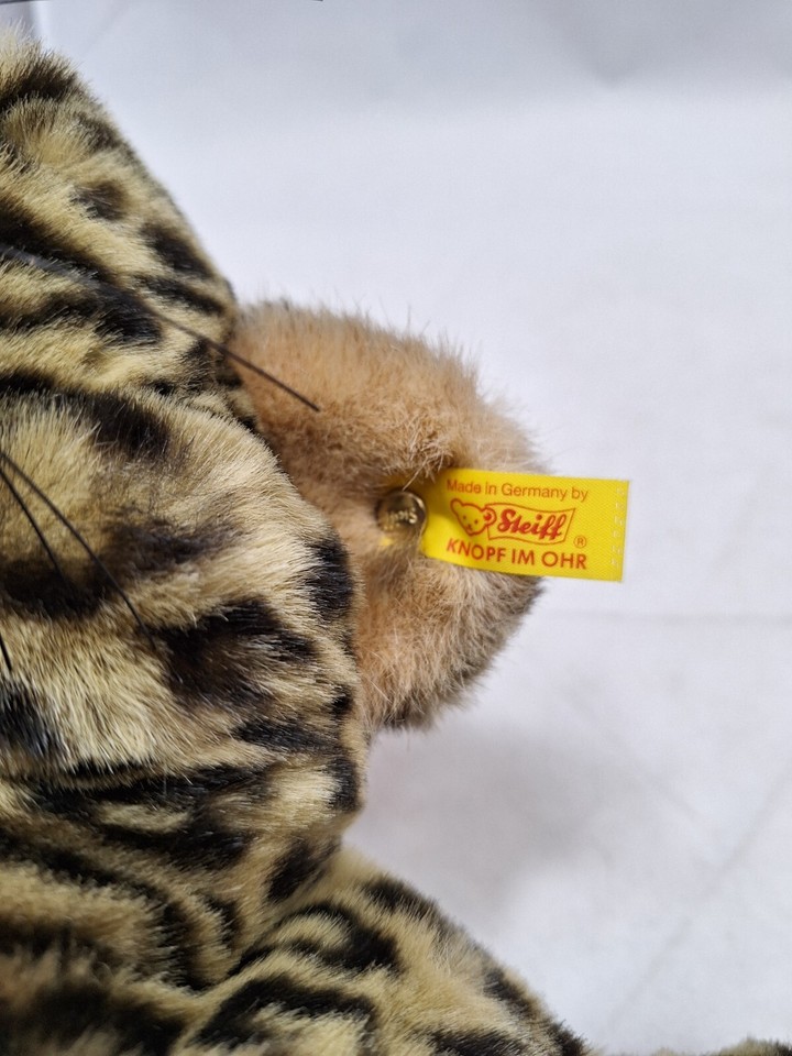 New ~20" Steiff Paddy Leopard Plush Large Cat Germany 1990s-2000s | eBay