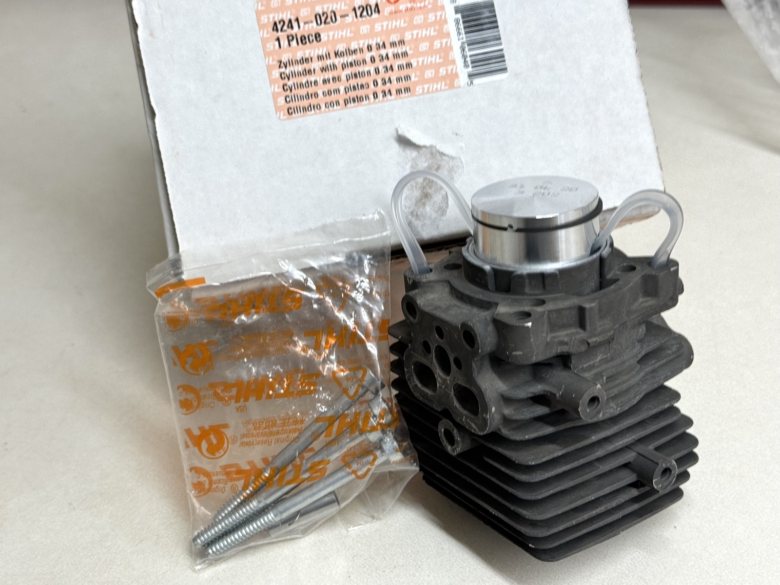 STIHL OEM CYLINDER WITH PISTON KIT 4241 020 1204 SH56 C-E BG56 C-E ...