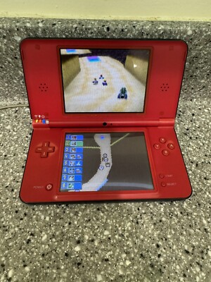 Nintendo DSi XL Console Red Mario working Broken Hinge | eBay