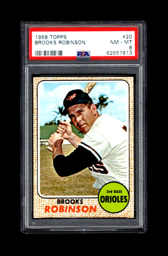 1968 Topps #20 BROOKS ROBINSON HOF Baltimore Orioles PSA 8 NM-MT ...