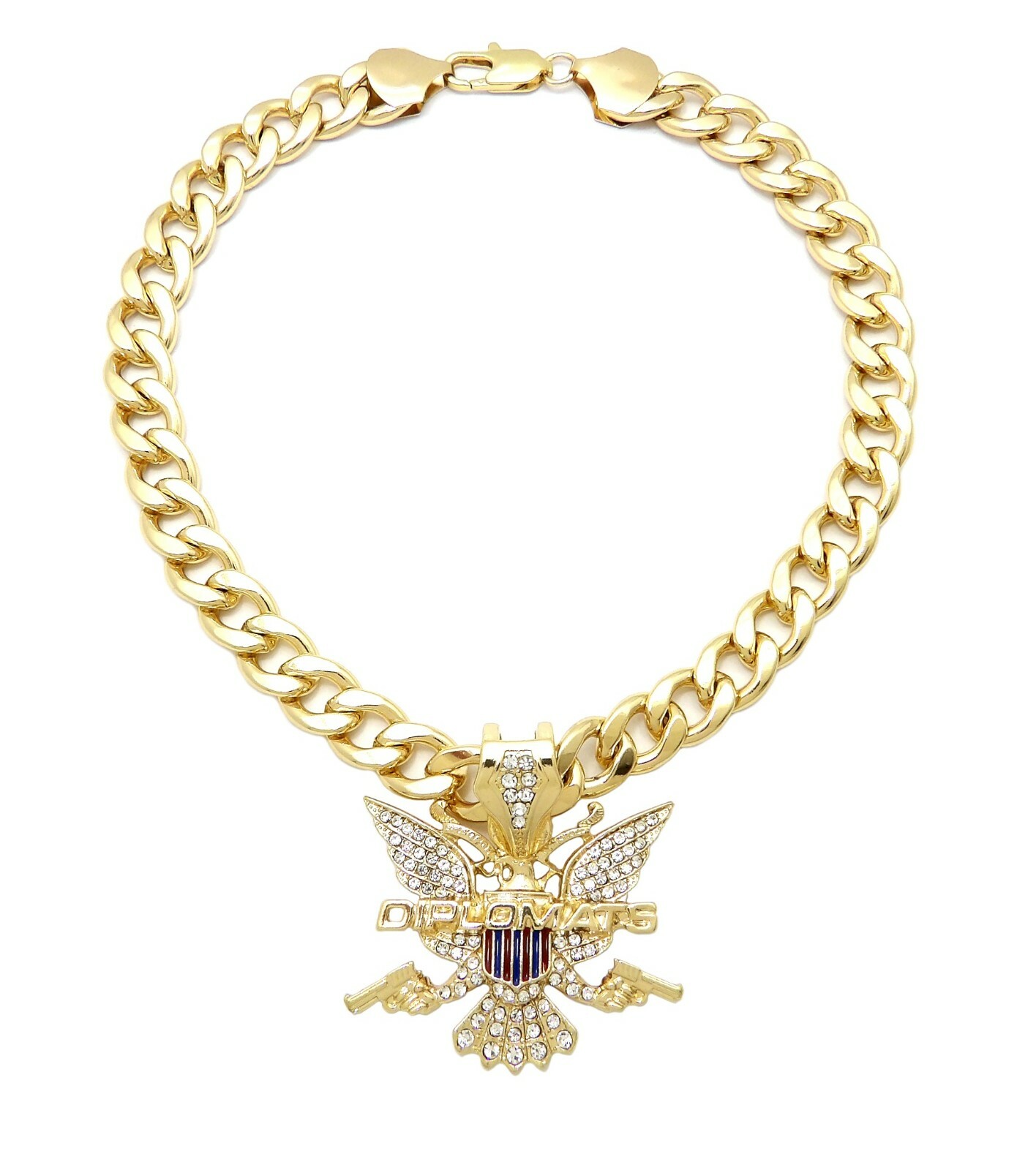 New Iced Diplomats Pendant 11mm/18",20", 24"Cuban Chain Hip Hop ...