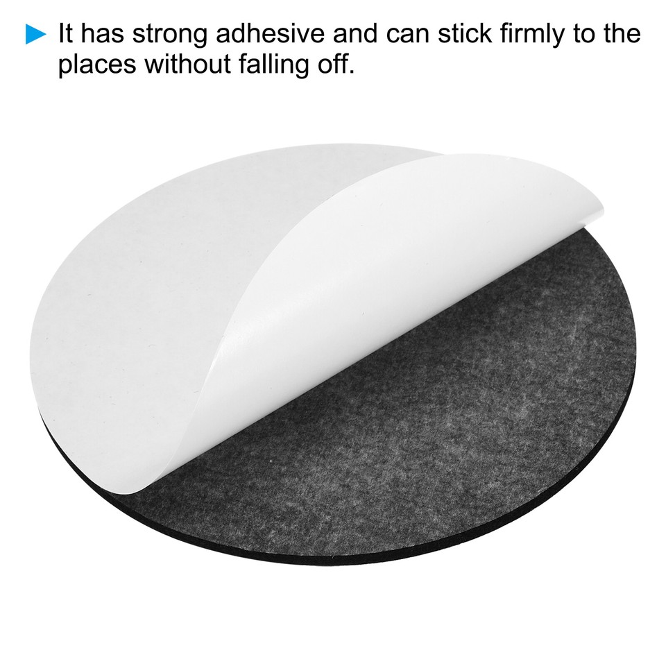 11" Diameter Adhesive Non-Slip Backed Felt, 5mm Thickness, Black | eBay