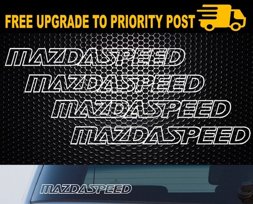 4x Mazda Speed Mazdaspeed Logo Window Car Decal Vinyl Sticker 200mm ...