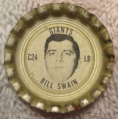 1966 Coke - Tab NFL Giants Bottle Cap - Bill Swain - Oregon alumni ...
