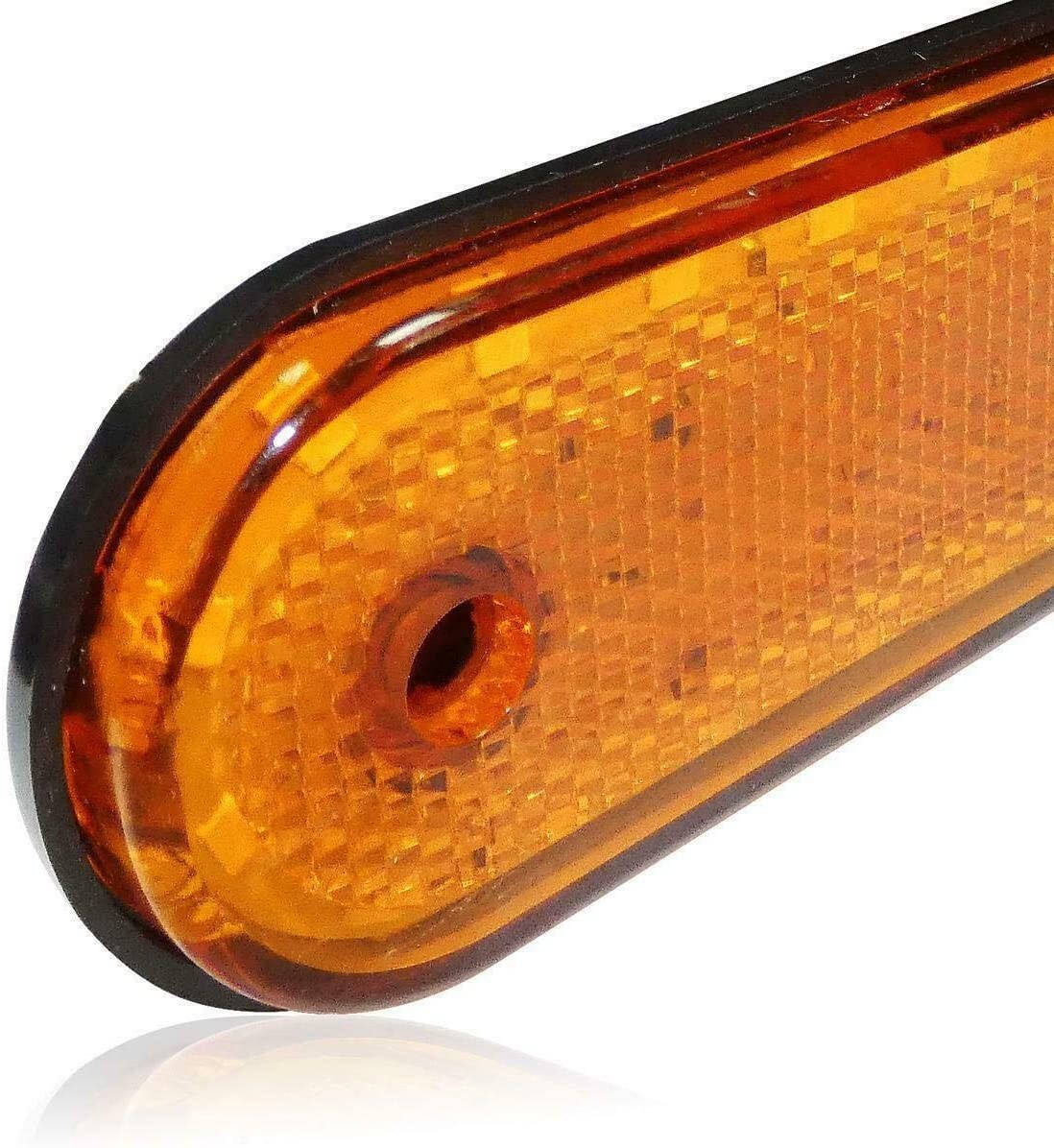 4x 12v Led Oval Clearance Amber Orange Side Marker Lights Position For ...