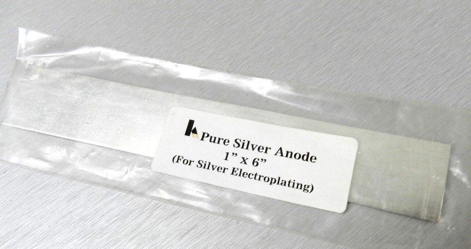 Silver Plating Anode Pure .999 for Silver Electroplating 1" x 6" Anode ...